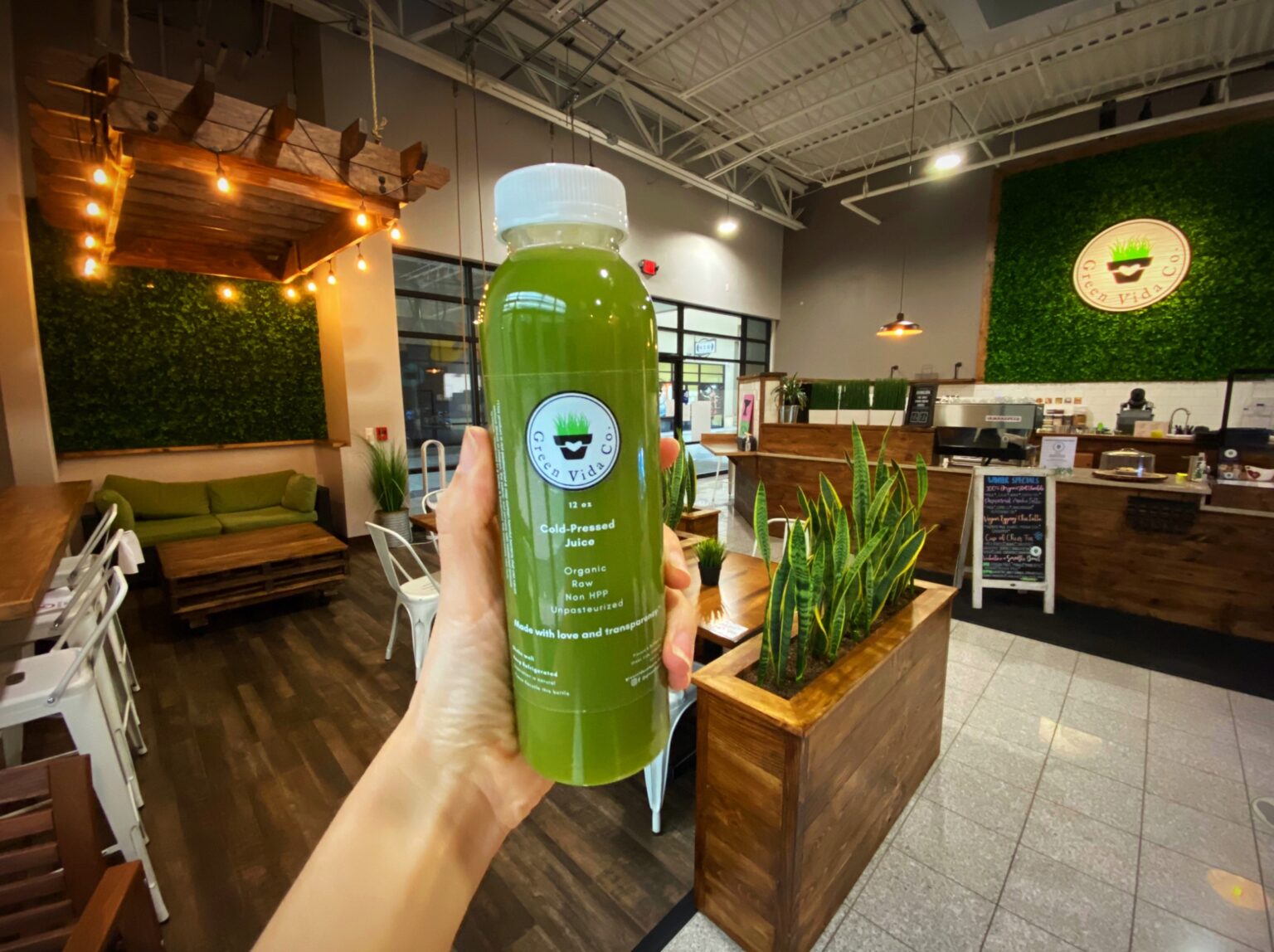 Green Vida Co. cafe juice bar salads lunch menu cold pressed Forks ...